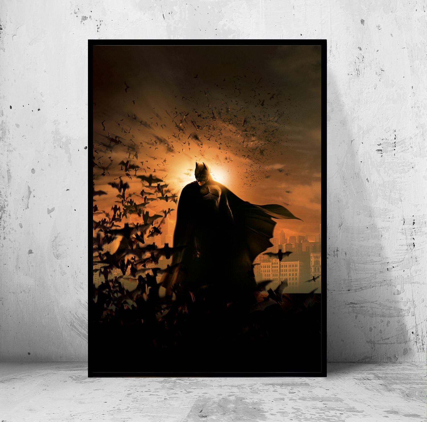 Плакат, постер Batman Begins, Бэтмен: Начало на бумаге, размер 21х30см