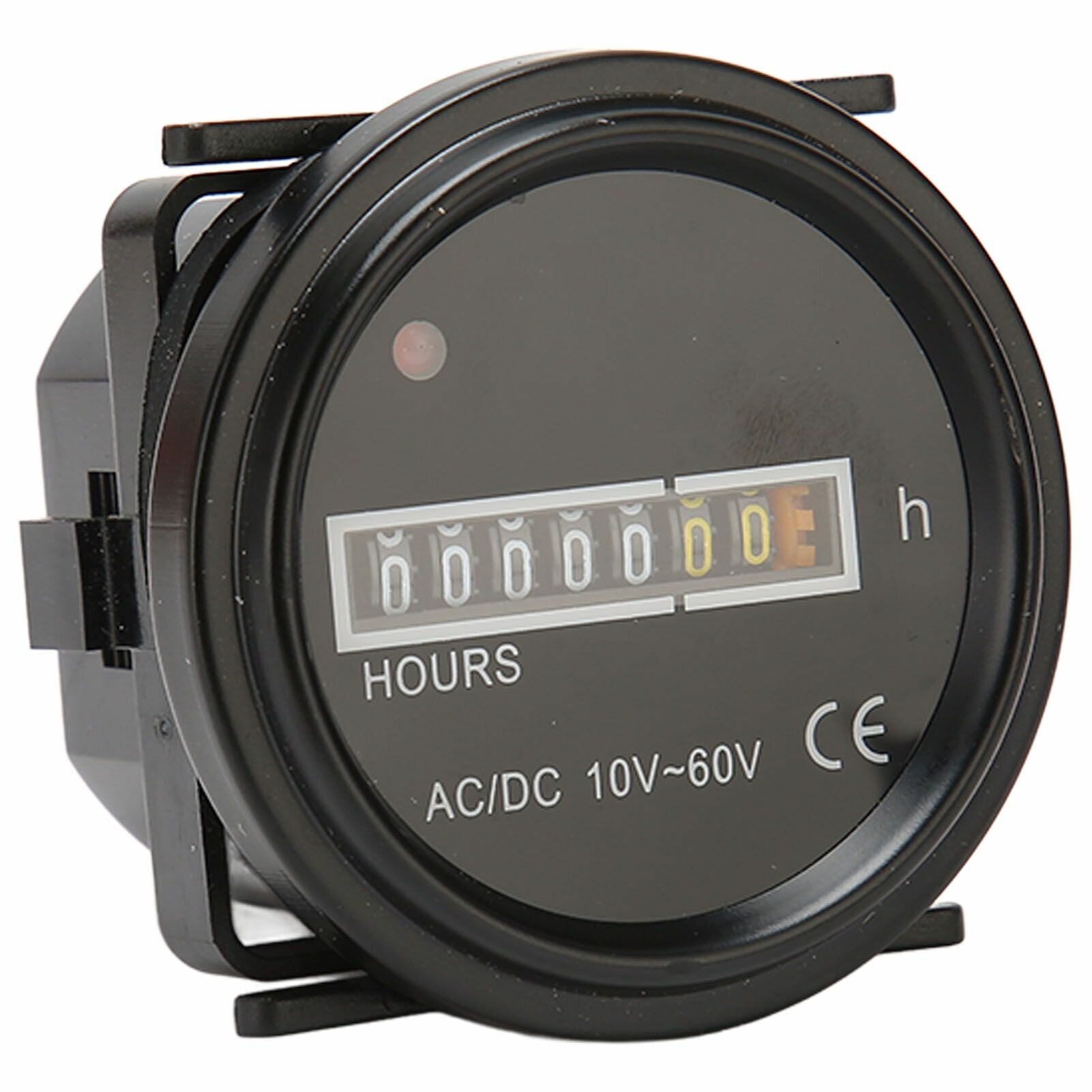 Счетчик моточасов для лодки диаметром 2,4 дюйма, высокоточный механический датчик 10-60 В переменного тока, постоянный ток, максимум 99999,99 ч для транспортных средств и морского оборудования