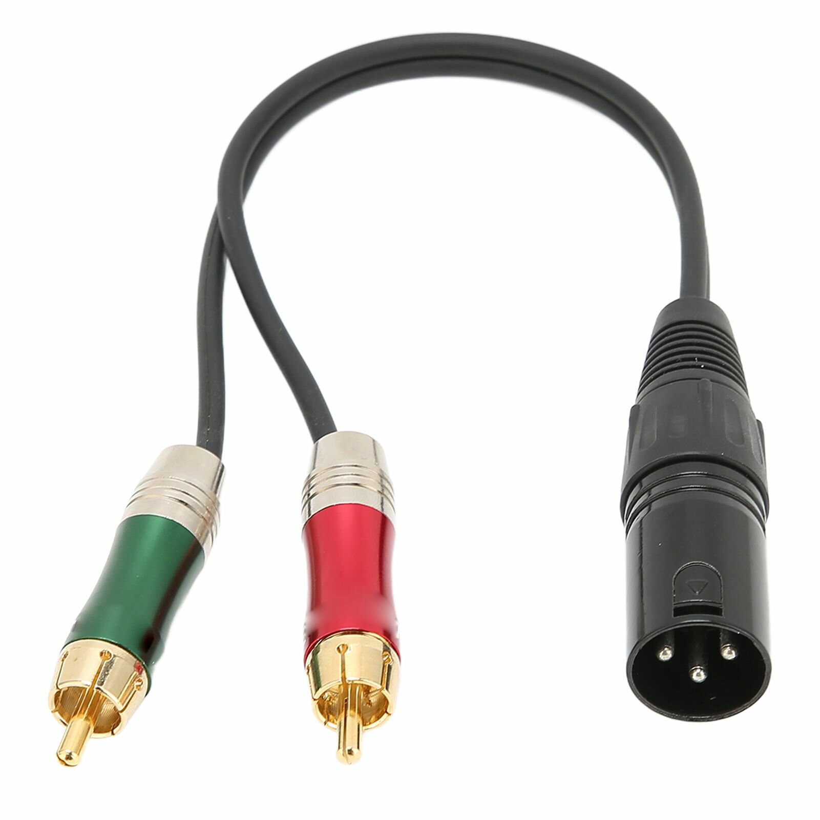 XLR-2RCA 2м, стерео, для DVD/VCD, муж-2RCA