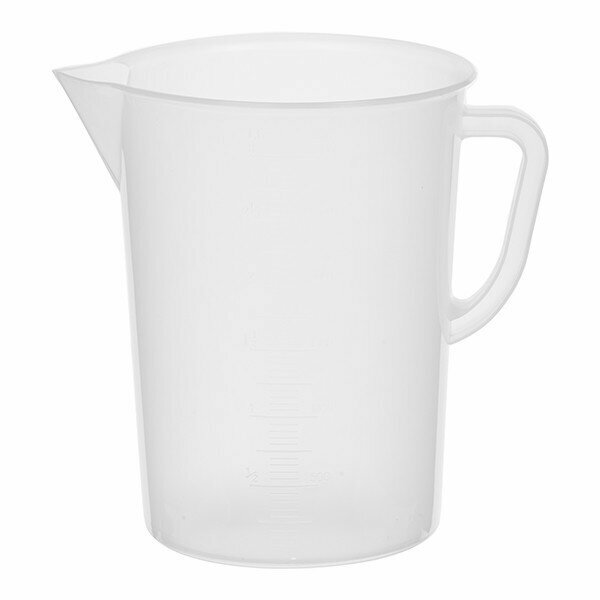 Стакан мерный с носиком и ручкой градуированный, полипропилен, 3 л, прозрачный, 1 шт. (MMD)