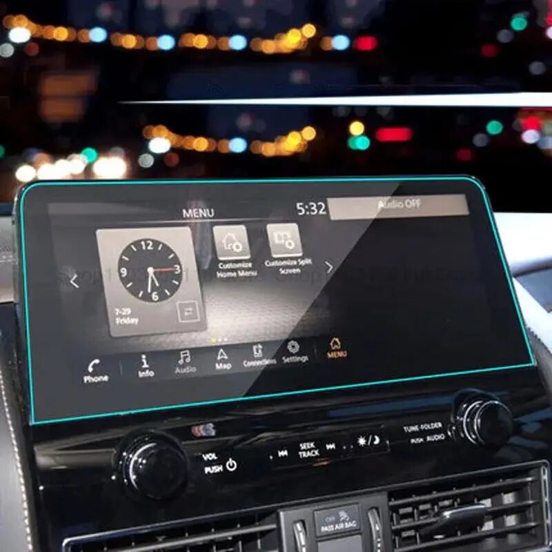 Защитная пленка из закаленного стекла для Nissan Patrol Platinum 2023, 12,3 дюйма, автомобильная GPS-навигация, центральное управление салоном