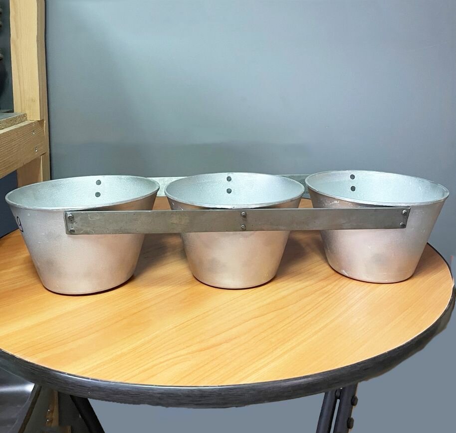 Форма для выпечки хлеба круглая 3Л 19х11,5х12см 3-х секционная литой алюминий