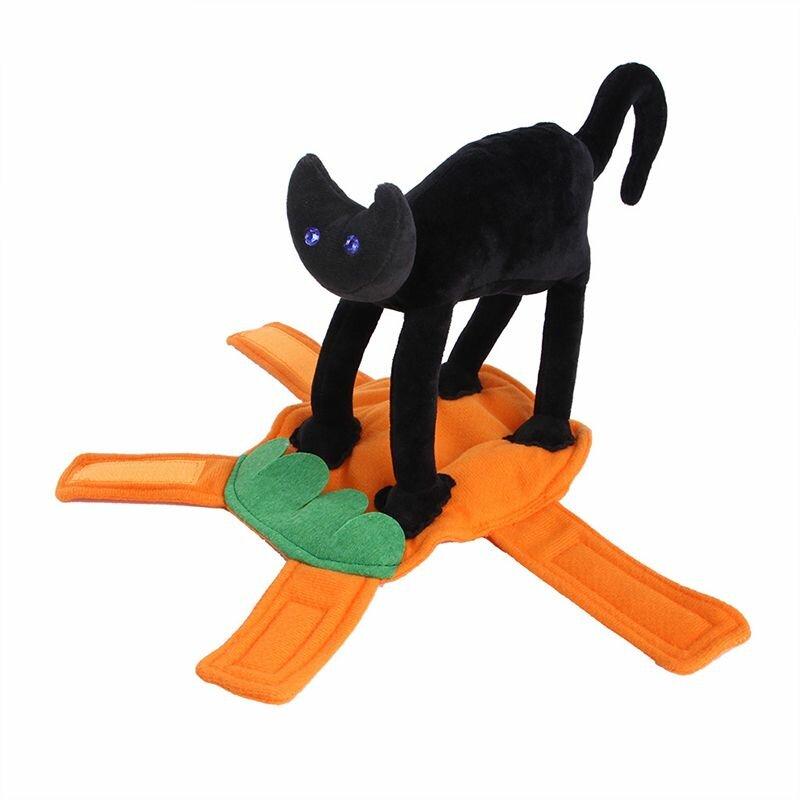 Костюм чёрной кошки для Хэллоуина, S: регулируемый, мягкий, дышащий, косплей