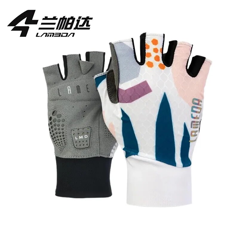 LAMEDA велосипедные перчатки новые летние дорожные велосипедные перчатки амортизирующие полупальцы с короткими пальцами мужские и женские дышащие перчатки, L, Унисекс