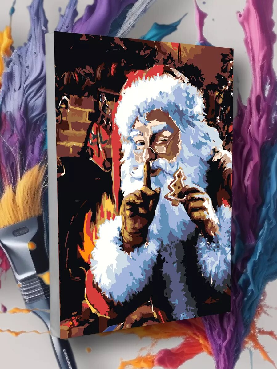 Картина по номерам Дед-Мороз