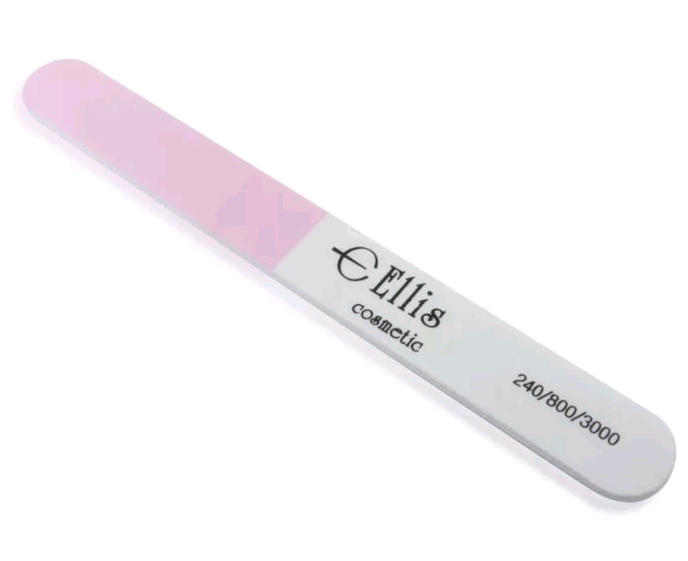 Ellis Cosmetic Ellis Cosmetic Пилка для ногтей на пластиковой основе (абразив 240/800/3000) (rf 027)