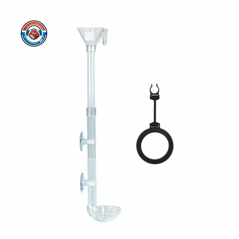 Телескопическая акриловая кормушка для аквариумных рыбок, креветок и грызунов, регулируемая по длине, удобное и гигиеничное кормление, подходит для домашних и офисных аквариумов