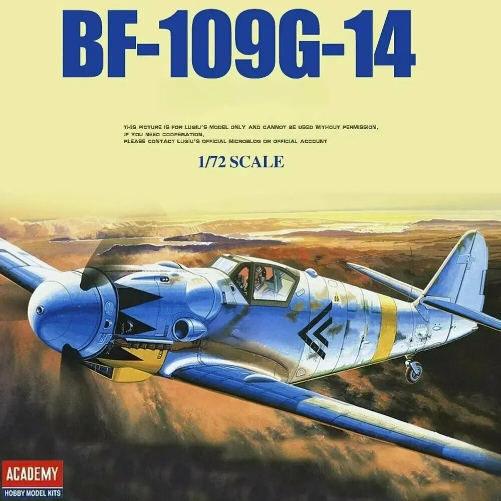 Academy 12454 1/72 Messerschmitt Bf 109G14 Модель сборки самолёта