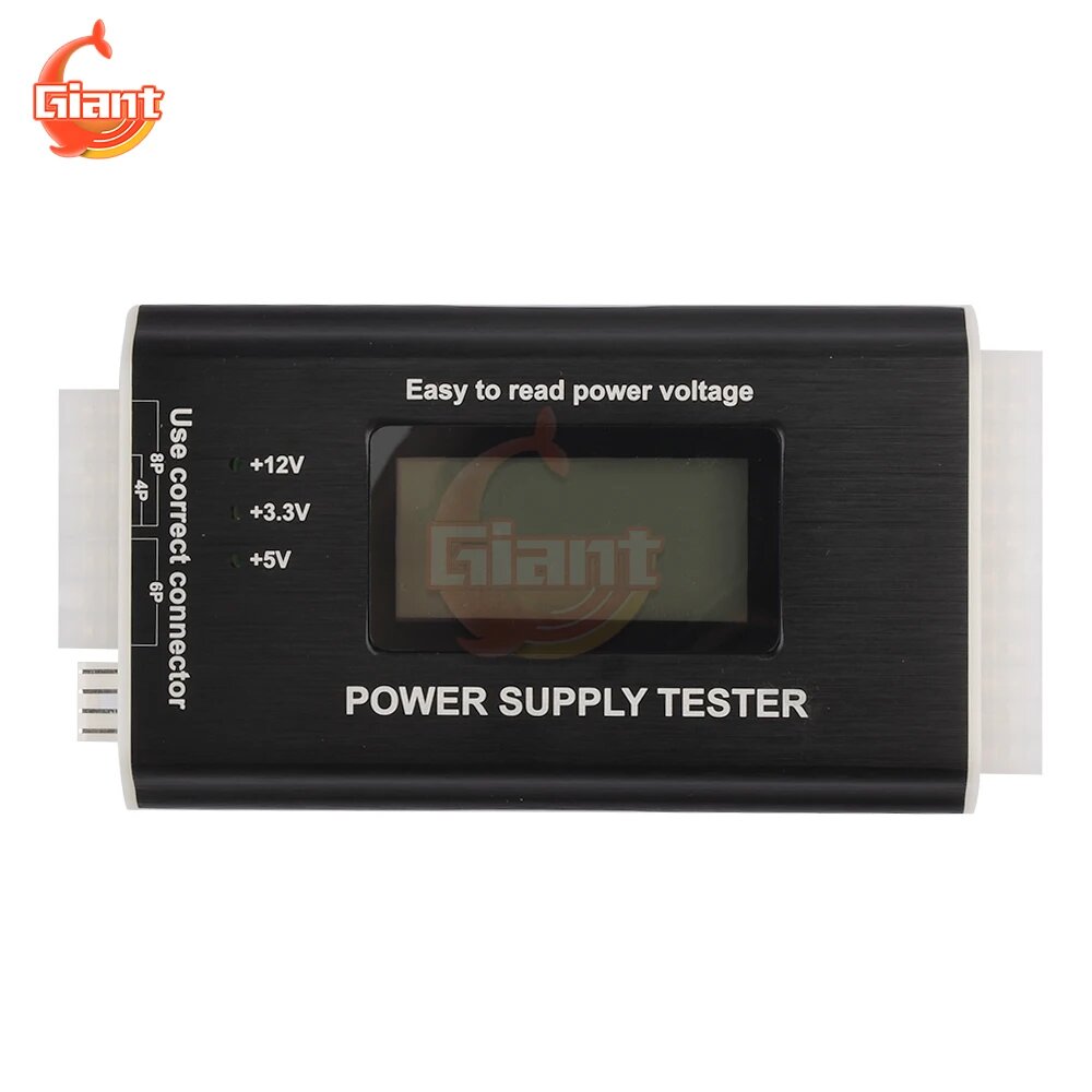 Тестер блока питания ПК Giant 20/24 Pin, черный