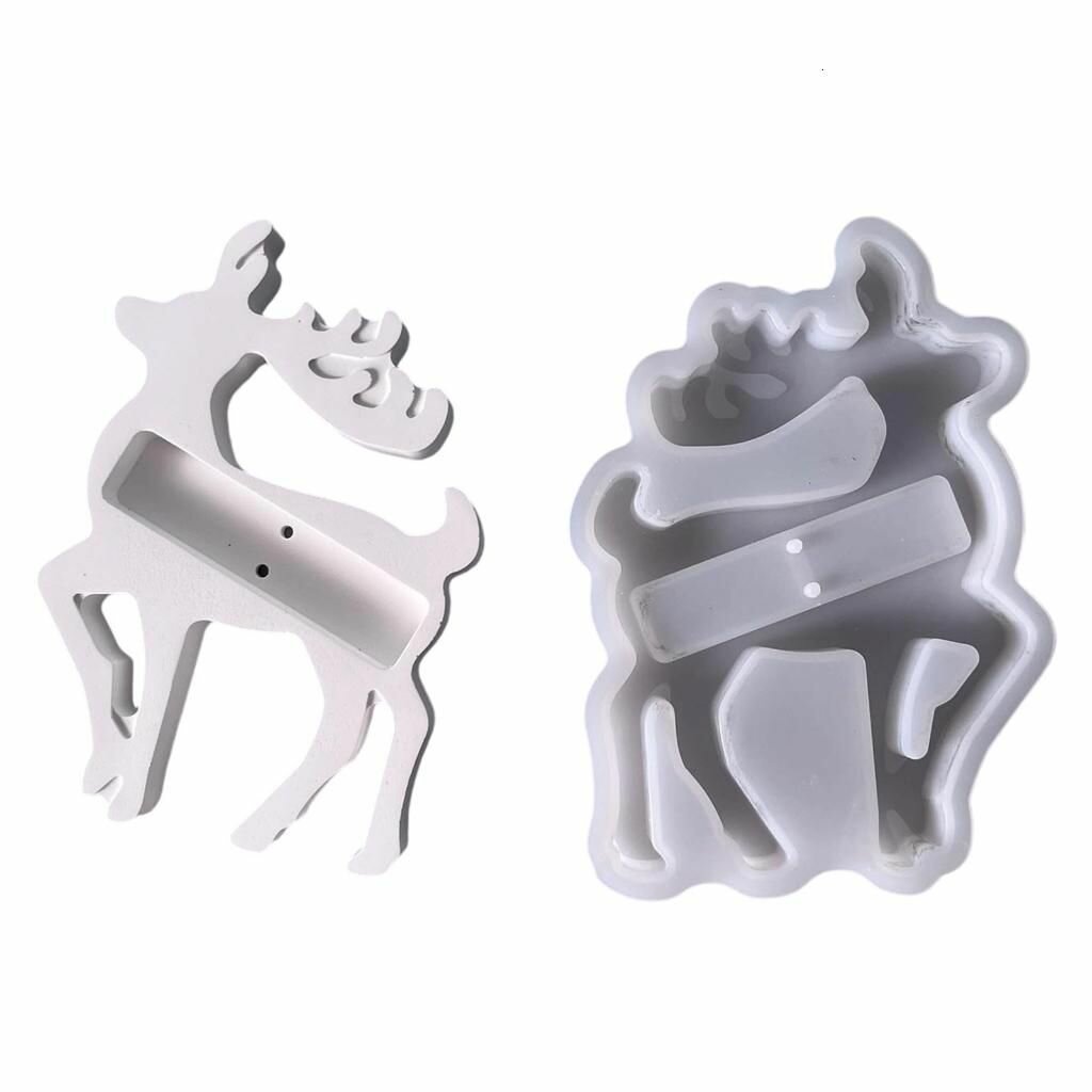 Силиконовый трафарет для шоколада в форме оленя, идеально для десертов и подарков
