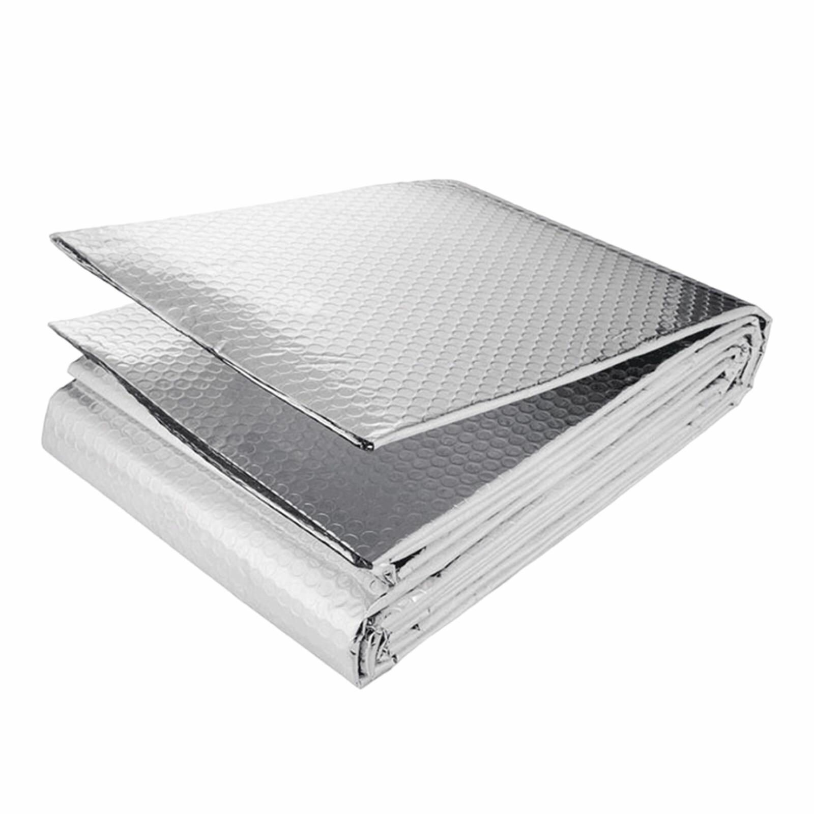 Теплоизоляционная пленка с пузырьками, 500x60 см, двусторонняя, алюминиевая фольга, для гаражных дверей, лета, автодома, изоляции труб, крыши, солнцезащитная