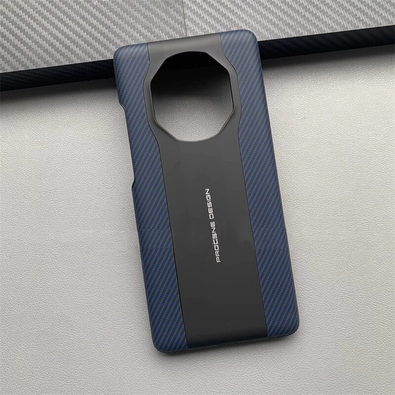 Huawei Mate 40 Porsche Design Collection Ультратонкий Кевларовый Карбоновый Чехол для Mate 40, Бирюзовый Защитный Чехол