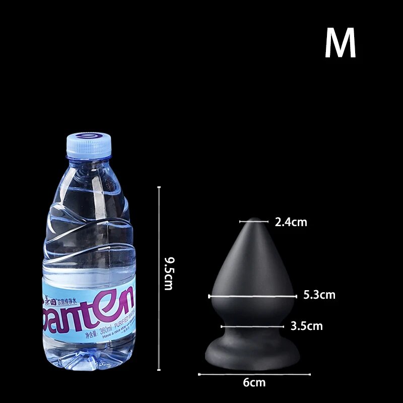 4,1-11 см анальная пробка, силиконовая большая анальная пробка, анальный расширитель, black-M