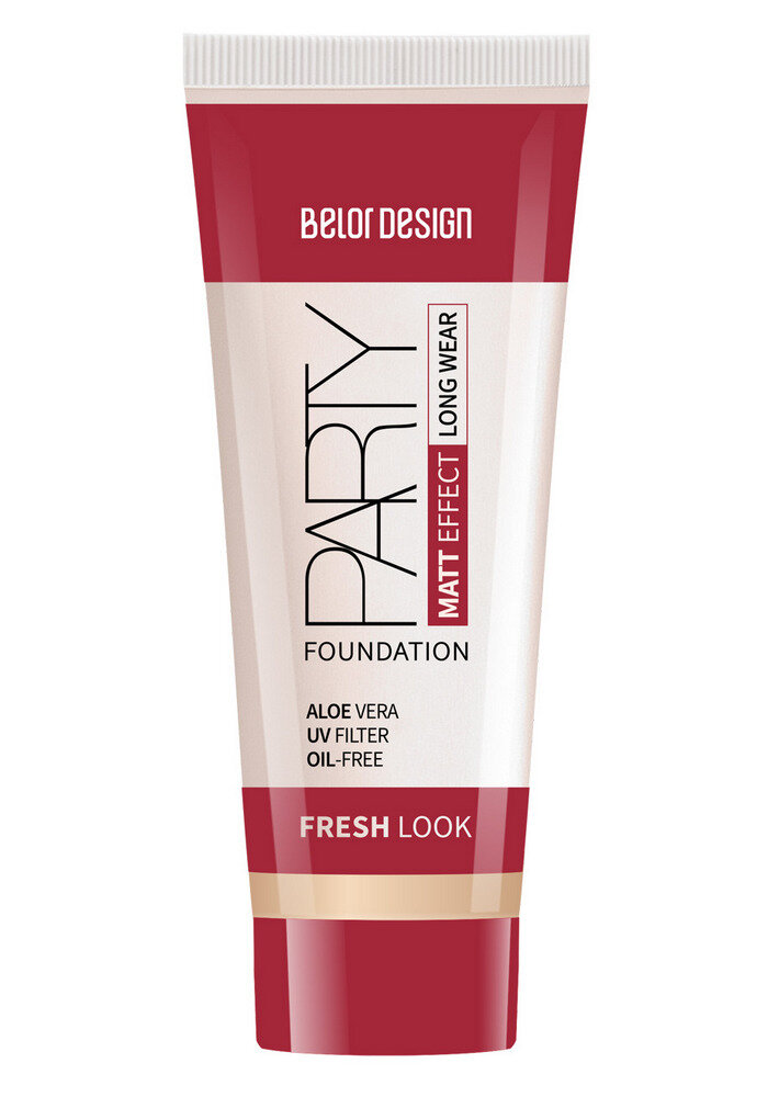 Belordesign Party - Foundation - Fresh Look Тональный крем для лица с алоэ-вера и Uv-фильтром 42 г. №08