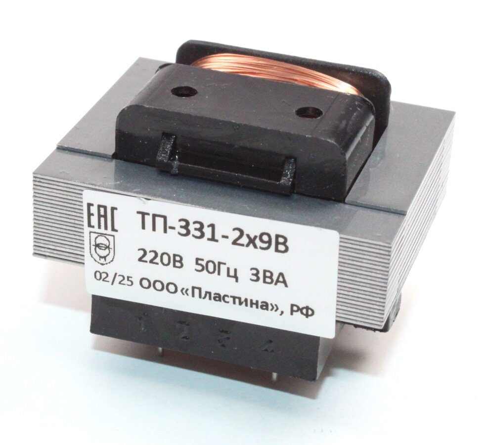 Трансформатор силовой ТП-331 (3 Вт) 2*9В