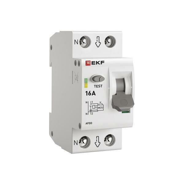 Устройство защиты от дугового пробоя EKF уздп 1P N, 16А, PROxima, DIN-рейка, IP20
