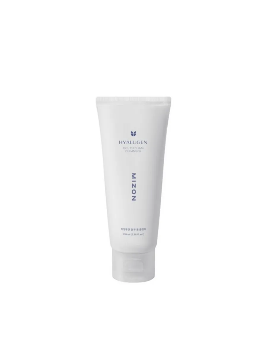 Гель-пенка Mizon Hyalugen Gel To Foam Cleanser для умывания с гиалуроновой кислотой и коллагеном, 100 мл