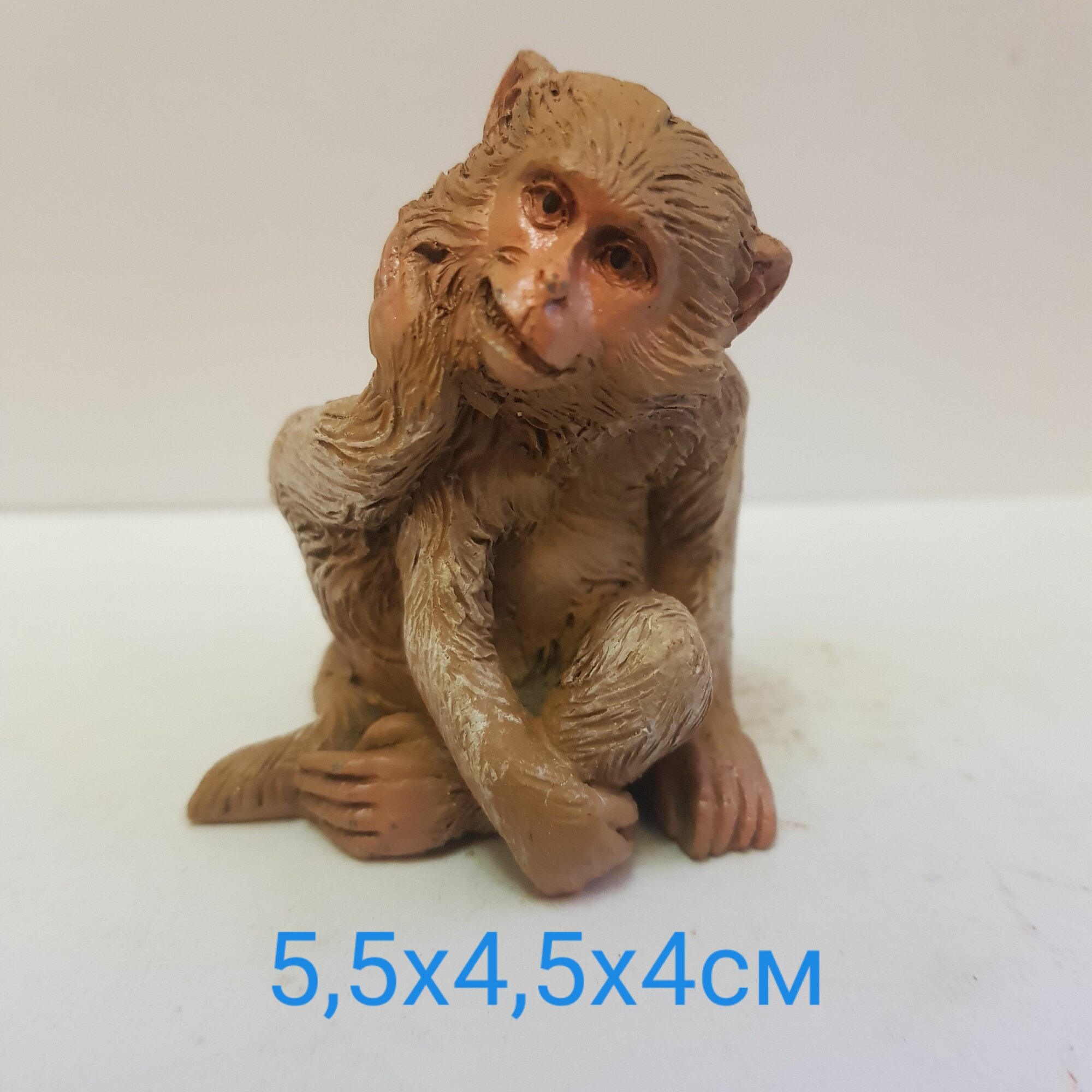 Фигурка декоративная "Обезьяна" 5,5х4,5х4см, полистоун, 5788Д