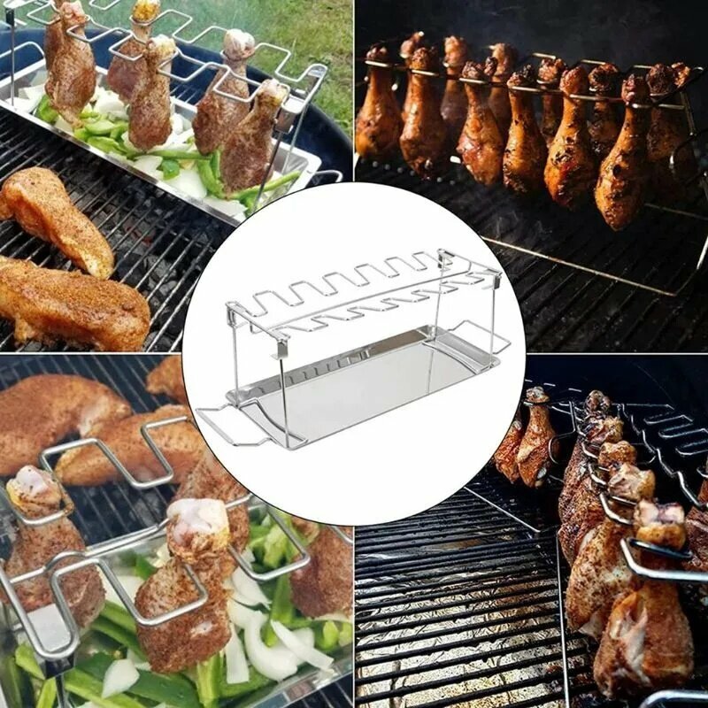 Подставка для куриных ножек и крылышек для гриля, барбекю, духовки
