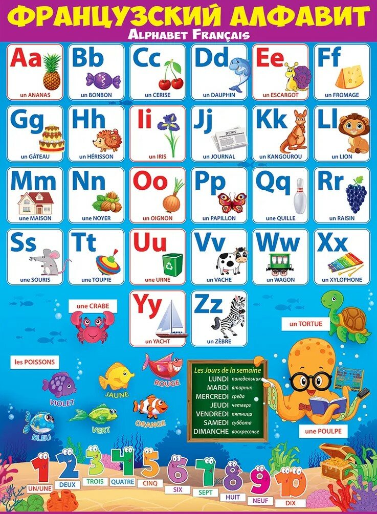 Плакат Французский алфавит 84.403 0+