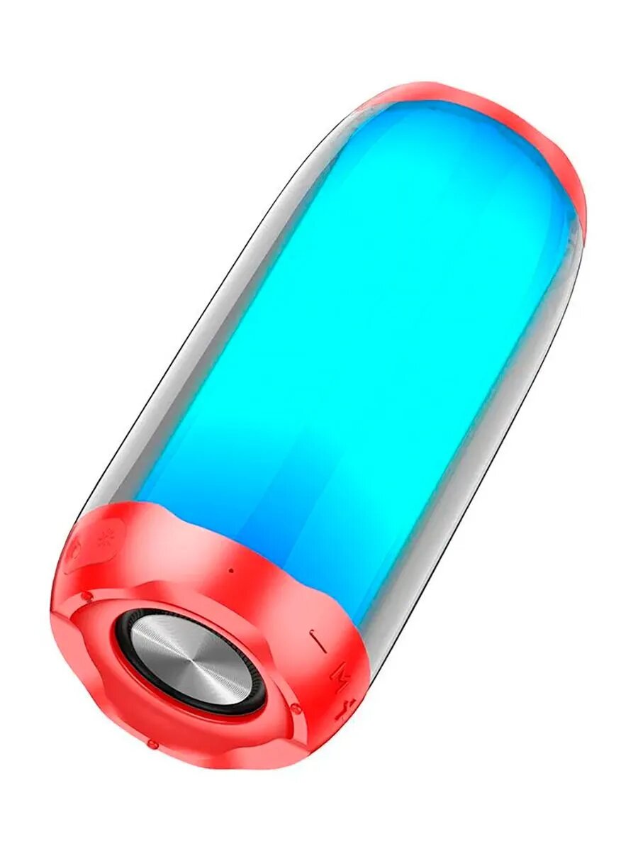 Колонка беспроводная с подсветкой Hoco HC8 (USB, FM, TF card, AUX) цвет красный