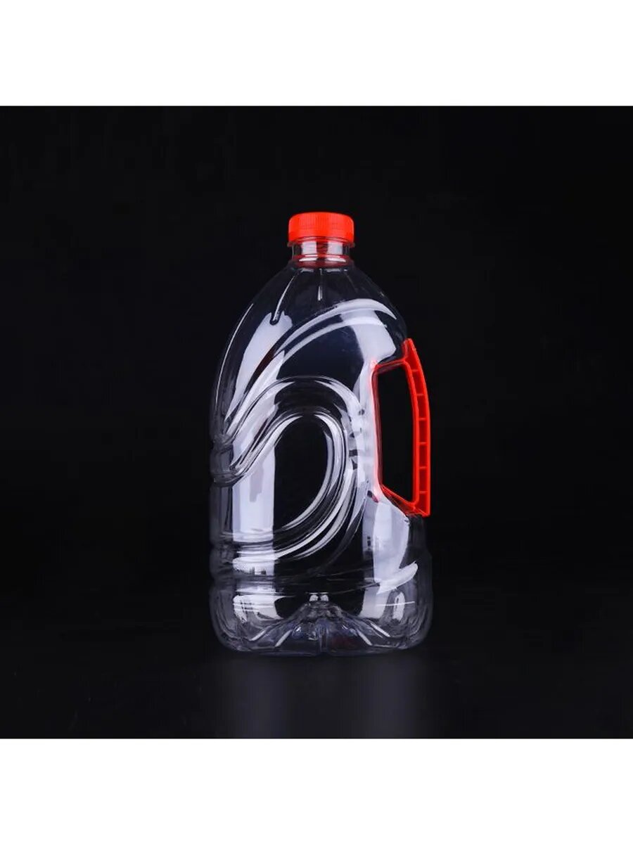 Пластиковая бутылка для вина и масла (2,5 л, красная ручка)