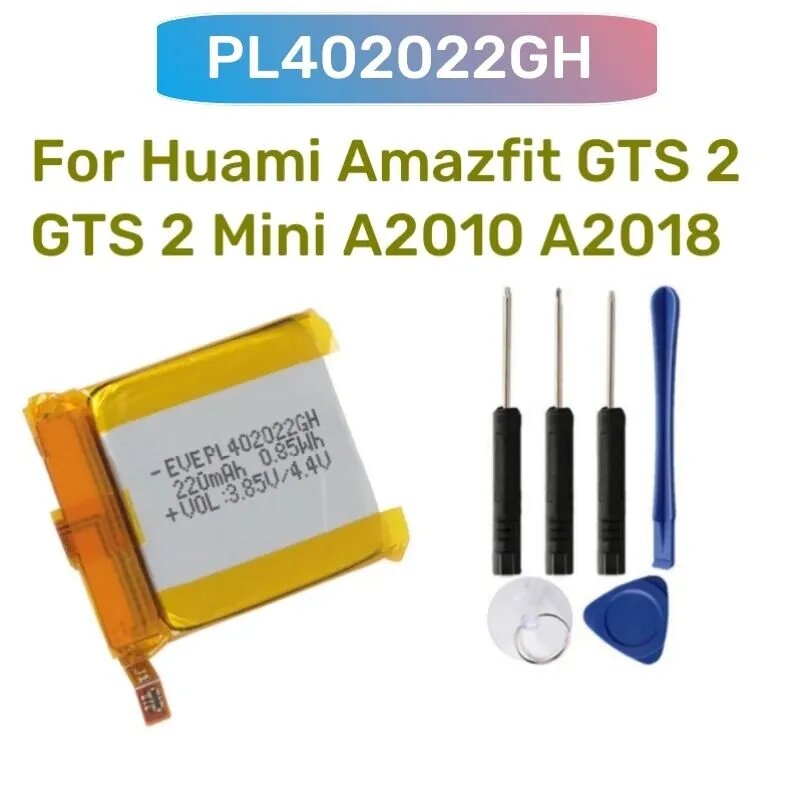 Аккумулятор PL402022GH для Huami Amazfit GTS2 GTS 2 Mini A2010 A2018 Емкость для умных часов Батареи Bateria 402022 + бесплатные инструменты