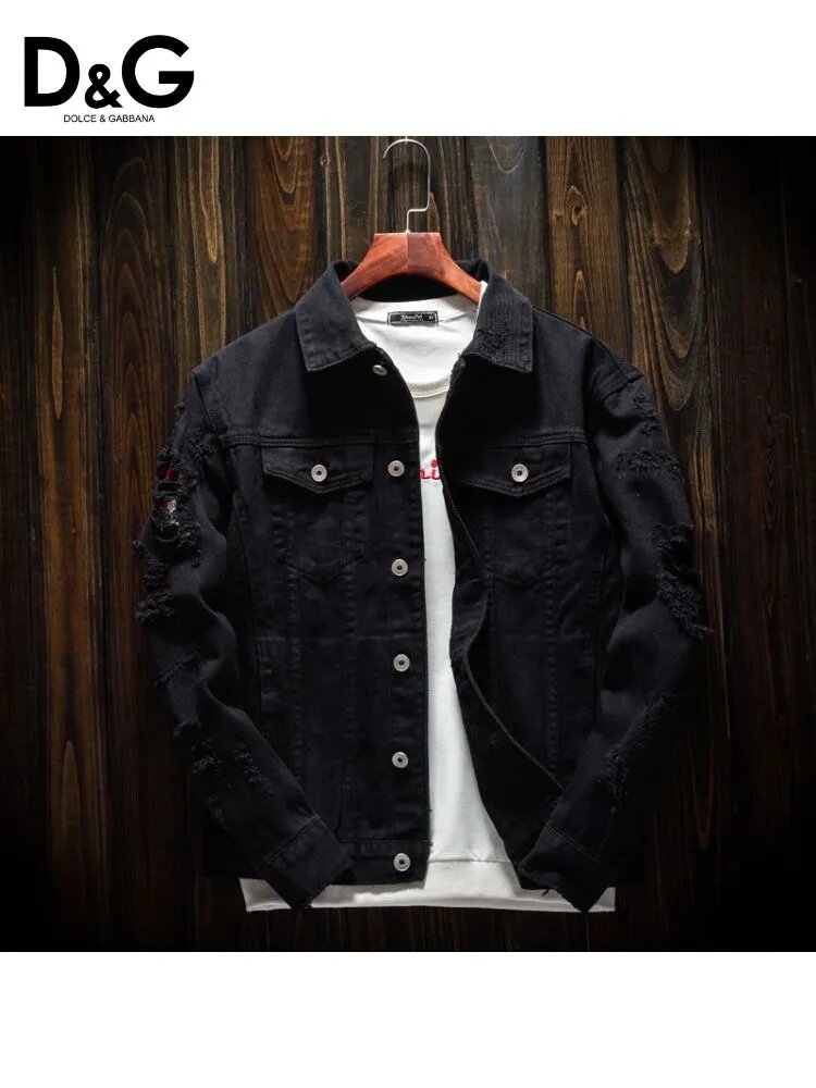 Куртка Dolce&Gabbana Джинсовые косухи, винтажные + грубый пошив