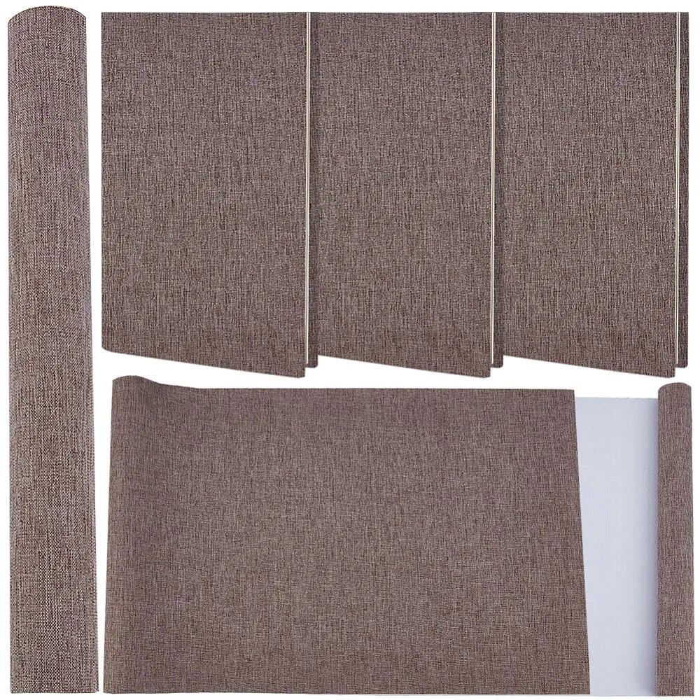 1 лист искусственной льняной ткани с бумажной основой для изготовления бархатной коробки серого цвета с переплетом книг 300x1300 мм