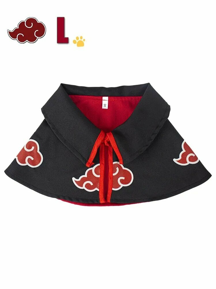 Костюм ниндзя аниме для собак и кошек на Хэллоуин, плюшевый плащ косплей Akatsuki (S/M/L), одежда для щенков