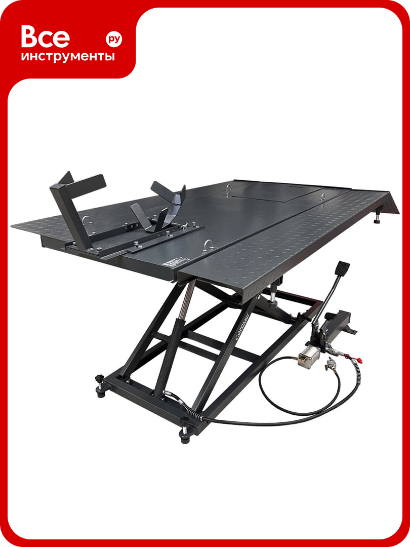 Платформенный пневматический мотоподъёмник Сорокин 16.7