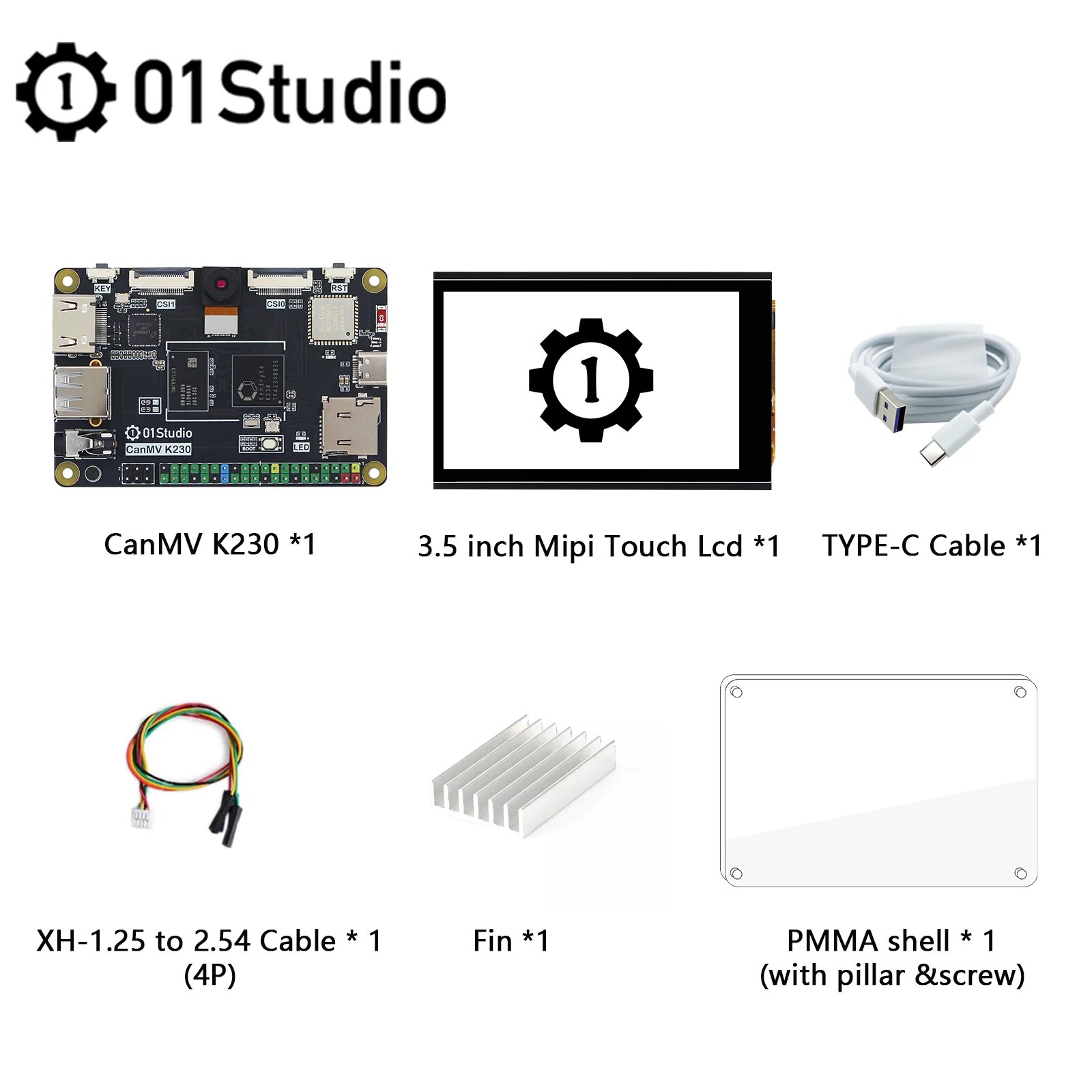 01Studio CanMV K230 AI плата разработки, 2GB LPDDR4