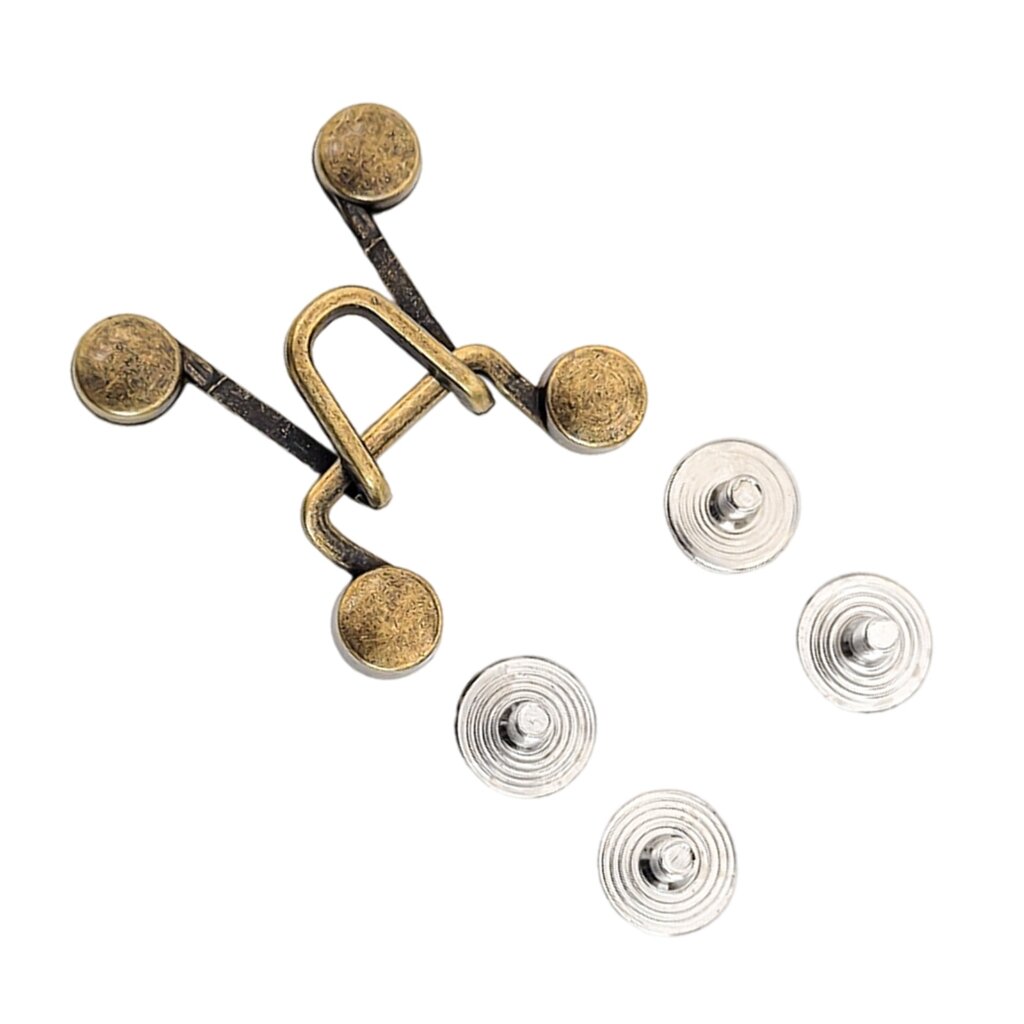 Джинсы с резьбовой пряжкой на талии, съемные пуговицы-бронзовый