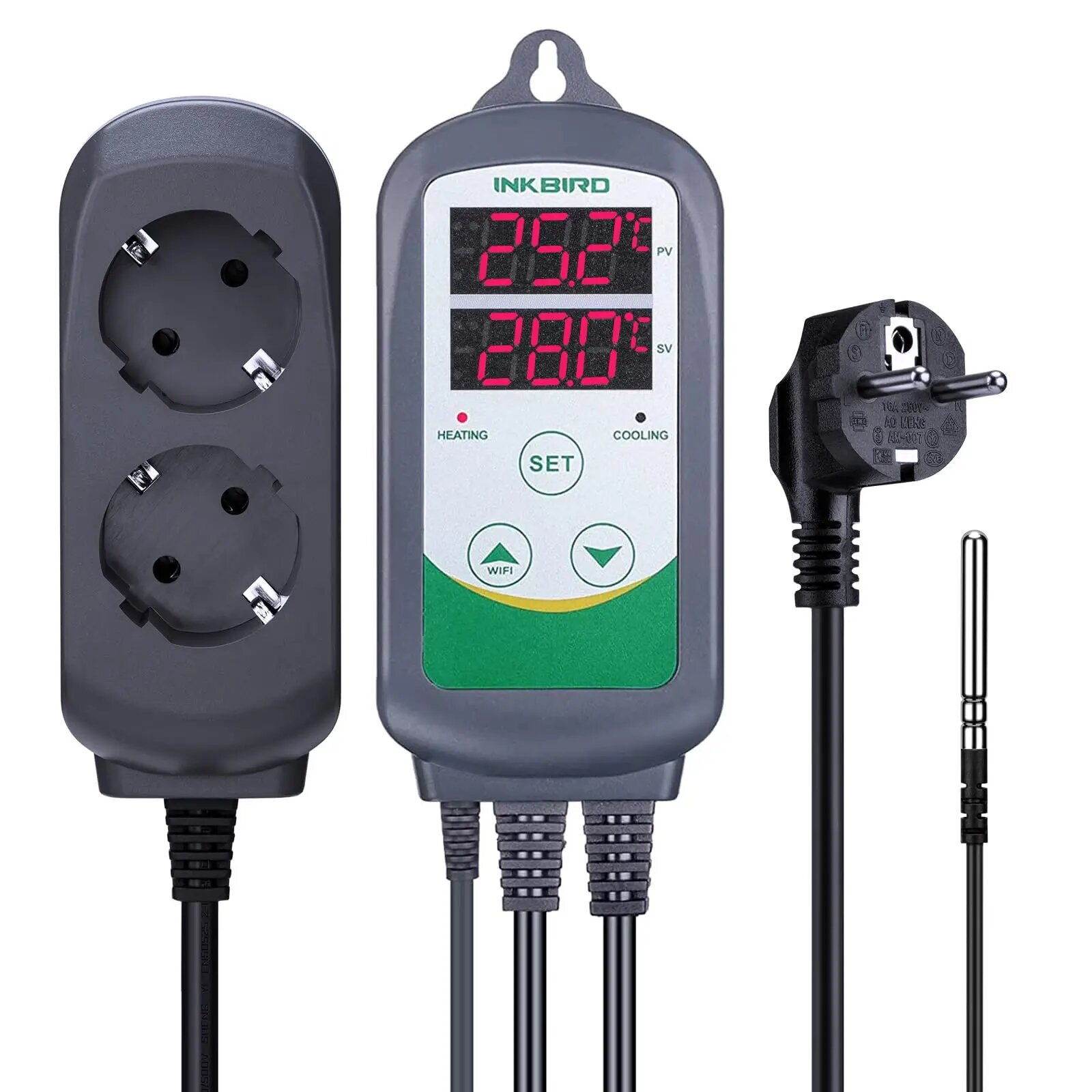 Inkbird ITC-308 EU цифровой термостат с двумя розетками