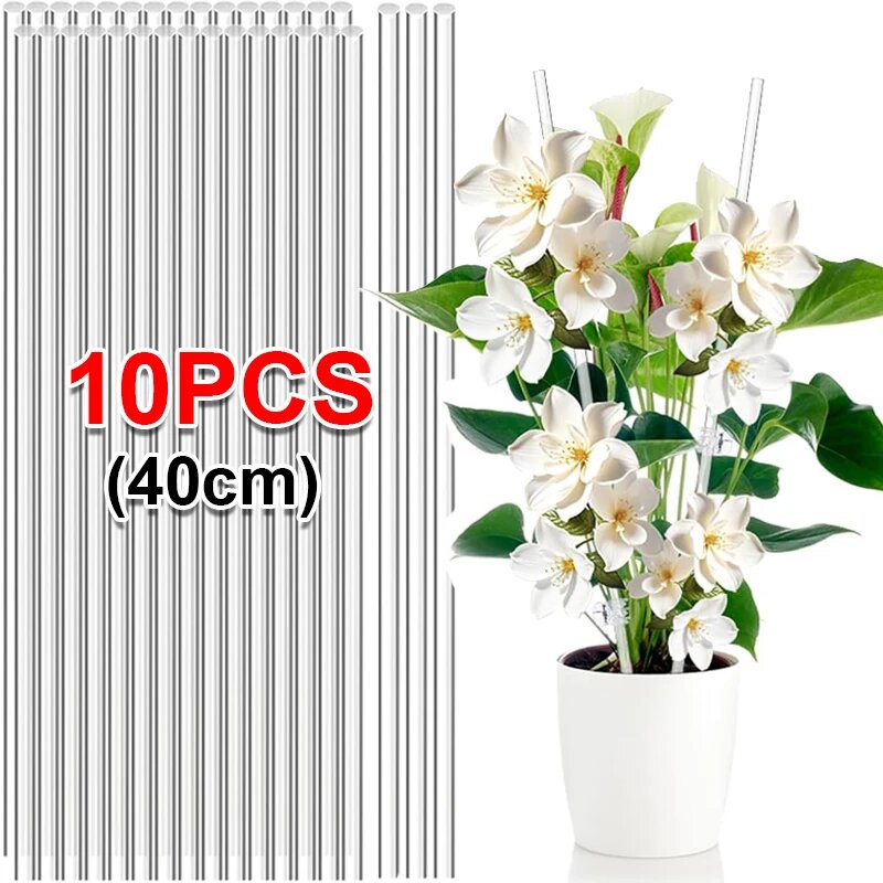 Прозрачные акриловые опоры для растений 40CM- 10PCS
