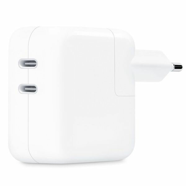 Сетевое зарядное устройство Apple 35W Dual USB-C Port A2676 (MNWP3)/ Блок питания Apple 2хUSB-C мощностью 35 Вт /Power Adapter 35 Вт
