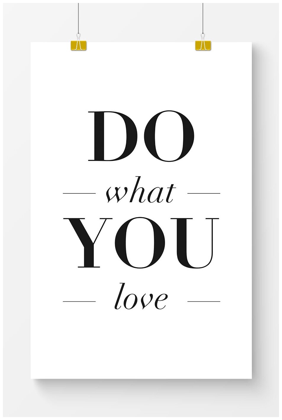 Постер на стену для интерьера Postermarkt Мотивация Do what you love, размер 40х50 см