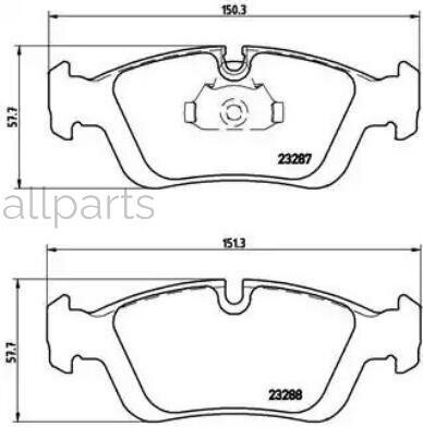 BREMBO P06024 Колодки BMW Z4 E85 10/03=>
