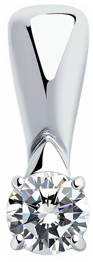 Подвеска, серебро, 925 проба, родирование, фианит