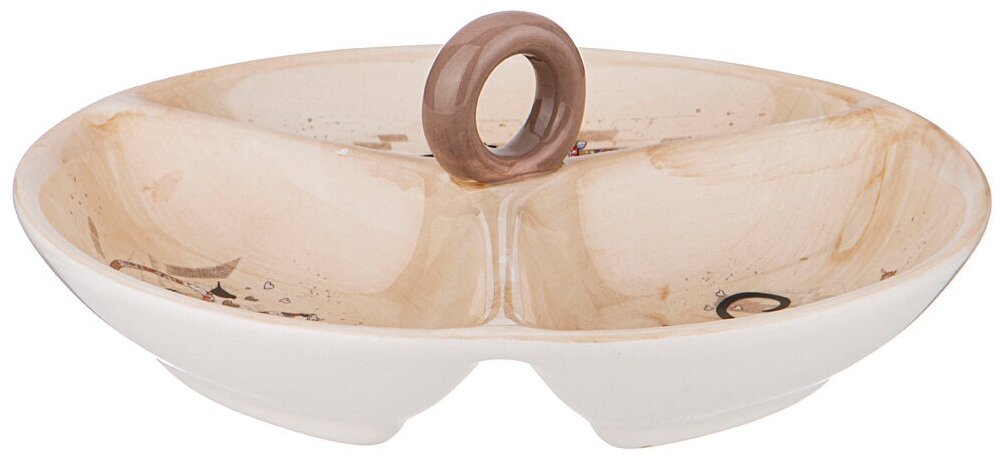 Менажница 358-1905 3-х секционная парижские коты 22*22*7,5 см