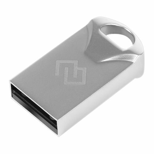 Флешка USB Digma DRIVE2 64ГБ, USB2.0, серебристый [dgfum064a20sr]