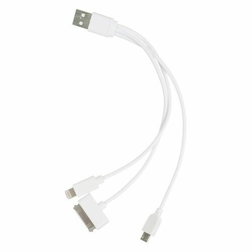 Кабель micro USB (m) - USB (m), 0.2м, 1A, белый
