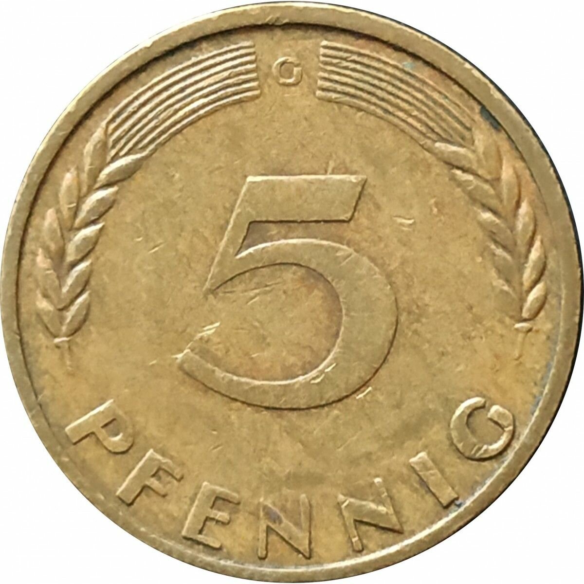 5 пфеннигов 1950 Германия G из оборота