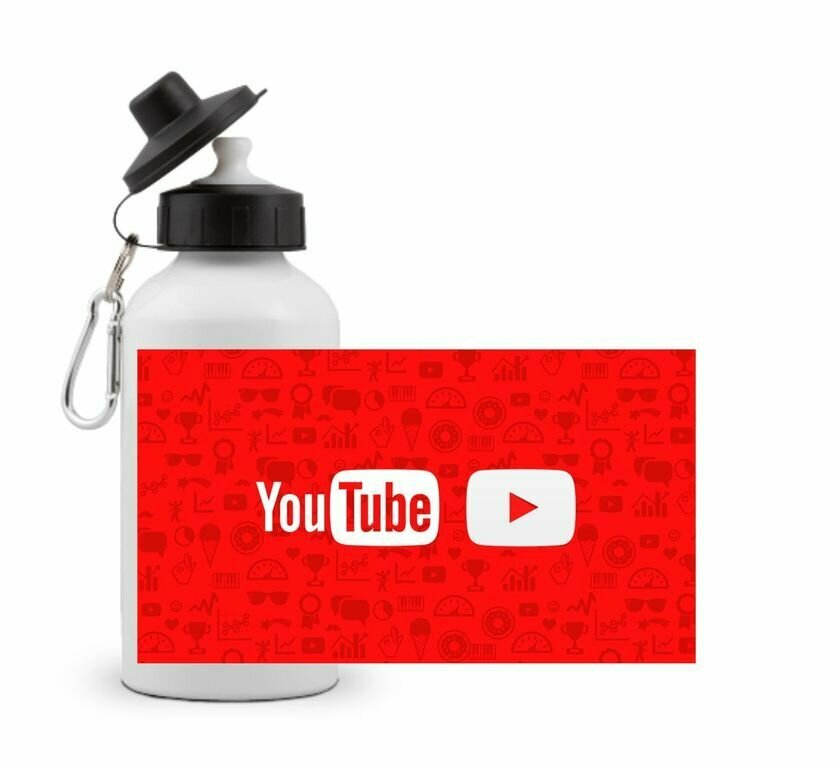 Спортивная бутылка YouTube/ Ютуб №8