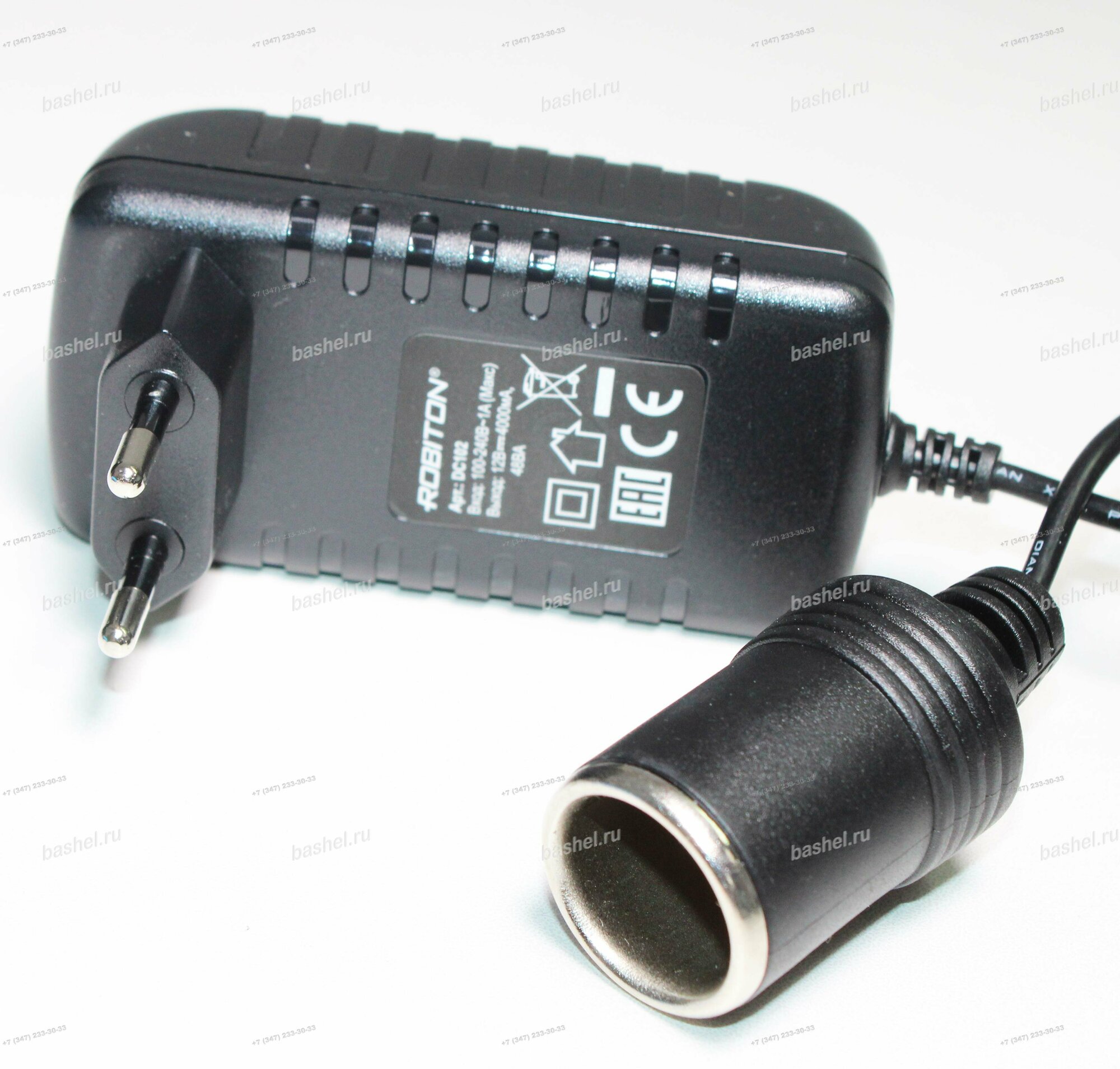Блок питания с гнездом прикуривателя ROBITON DC102 12В, 4А