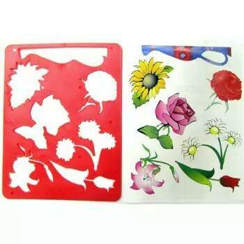 Трафарет-раскраска "Цветы"