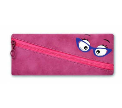 Пенал 1 отделение 21*9 СМ "зубастики фиолетовый" искусственная кожа 46342