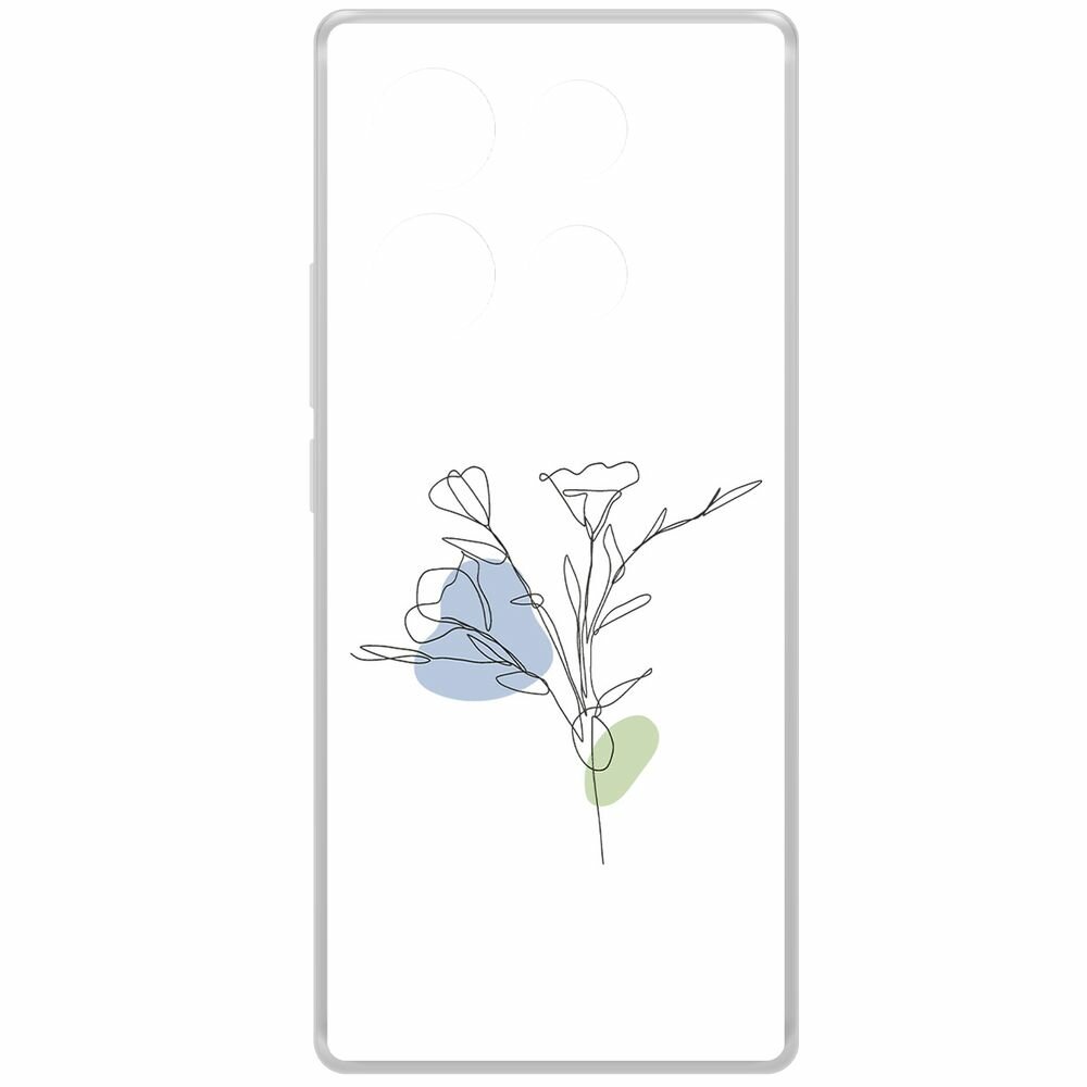 Чехол-накладка Krutoff Clear Case Эустома для INFINIX Note 40