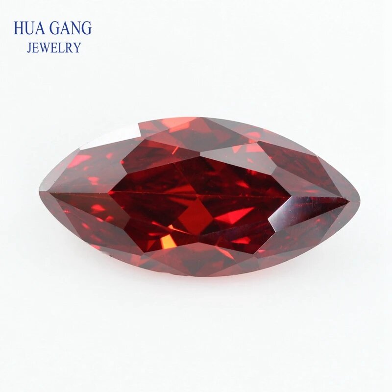 Бусины из кубического циркония Excellent Heart, маркiза, Бордовый, 1.5x3mm(50pcs), Garnet red