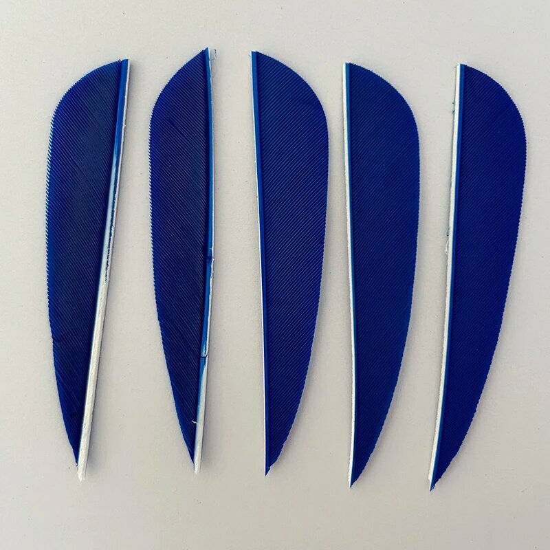 Перья для стрел индейки 50 шт, 3 дюйма, правое крыло Синий, Dark Blue